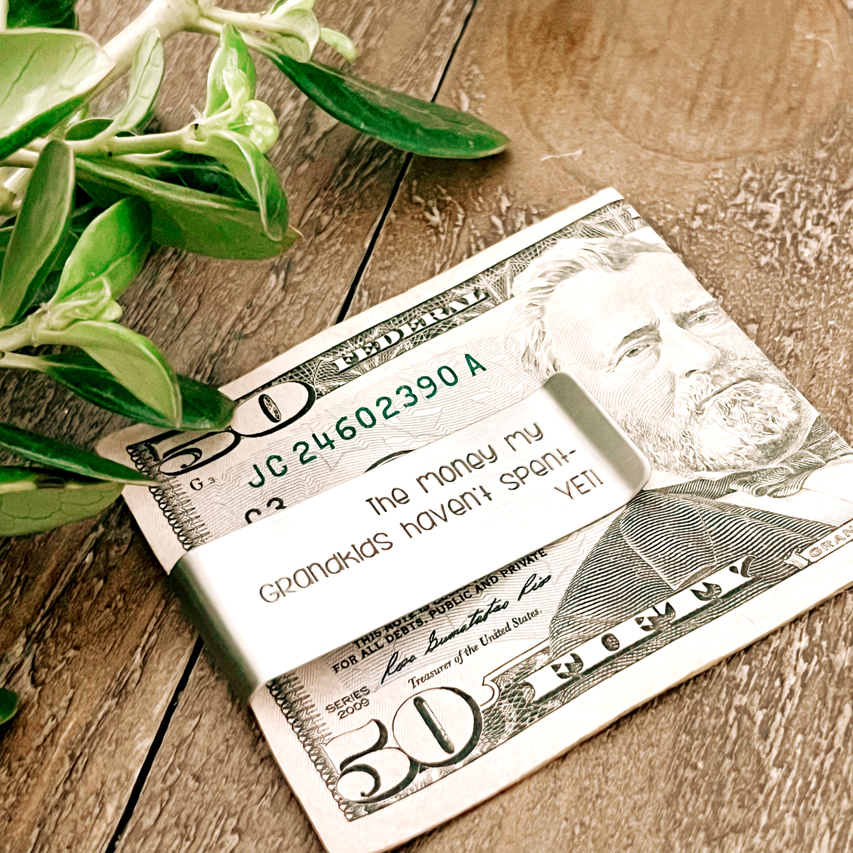 MONEY CLIP PERSONALIZED BOTH SIDES – Made with Love by Angie