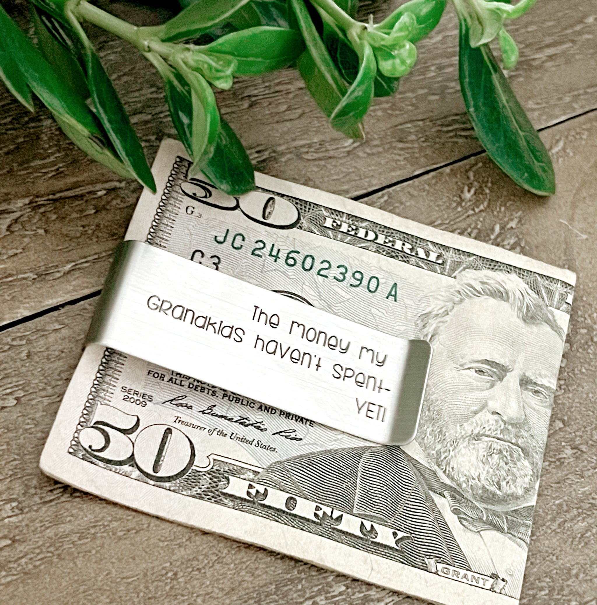 MONEY CLIP PERSONALIZED BOTH SIDES – Made with Love by Angie