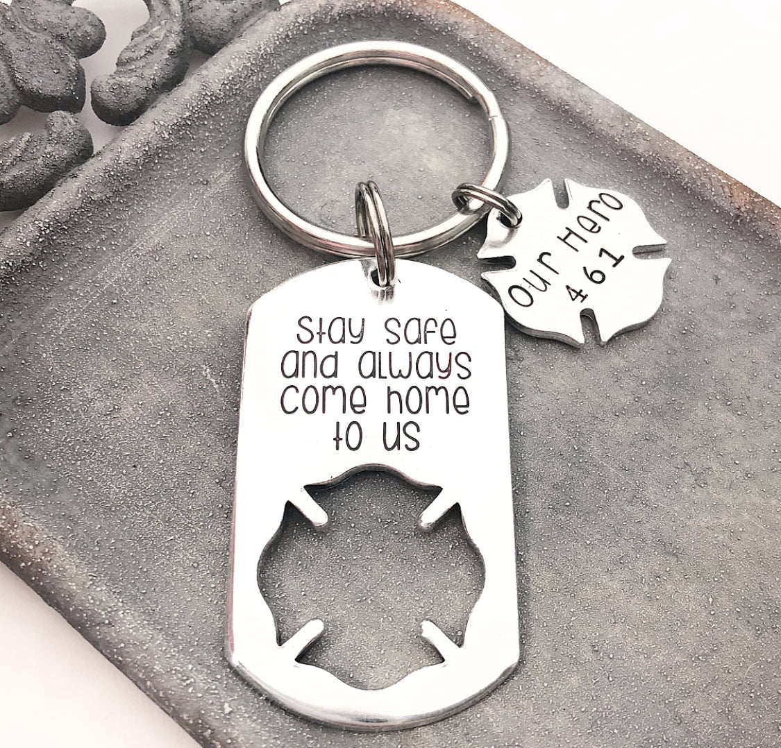 FIREFIGHTER KEYCHAIN – Made with Love by Angie