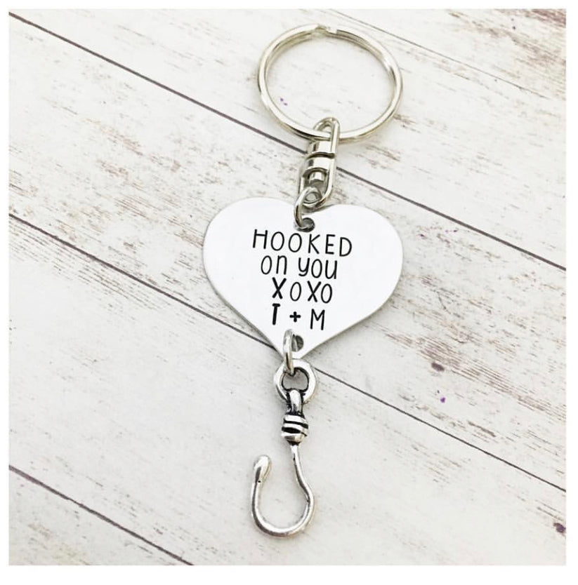 HOOKED ON YOU KEYCHAIN – Made with Love by Angie