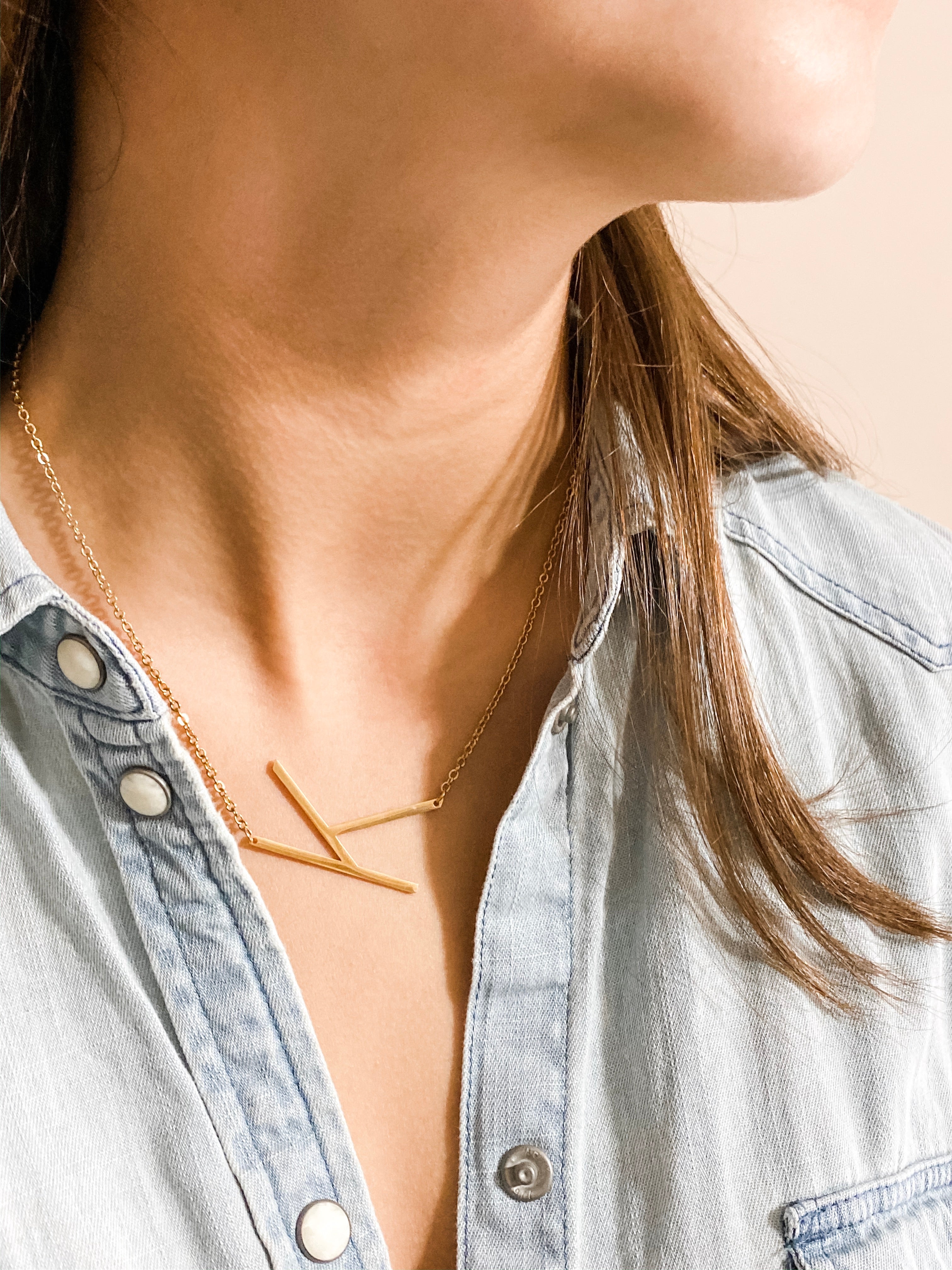 INITIAL PENDANT NECKLACE – Made with Love by Angie